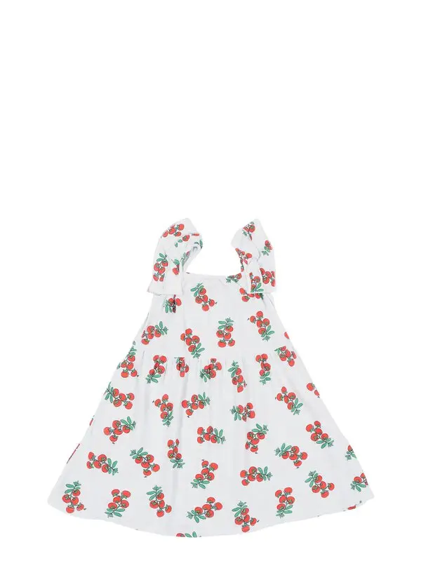 BOBO CHOSES Ruffled Dress With Tomato Print - Blu