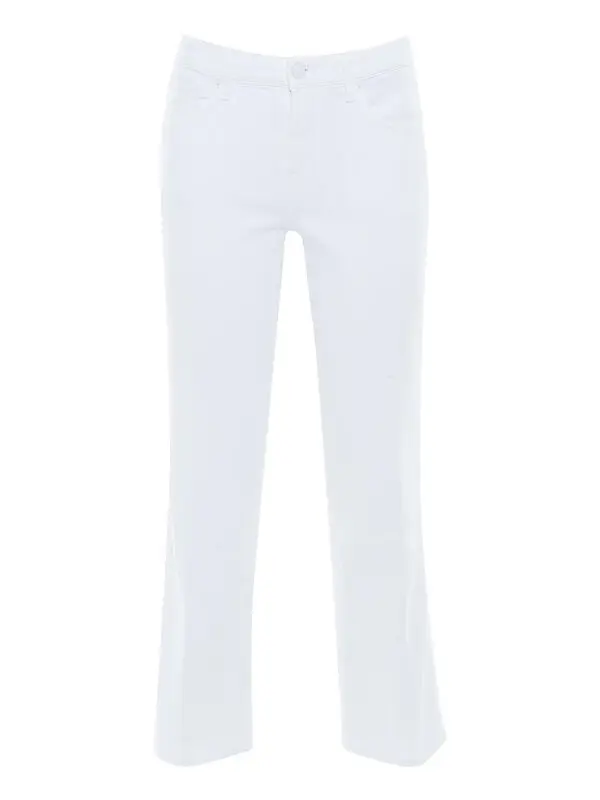 7 For All Mankind Calie Straight Ankle Jeans - White