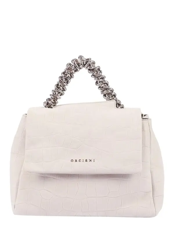 ORTIGNI Top Handle Bag - White