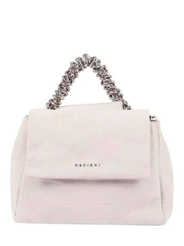 ORTIGNI Top Handle Bag - White