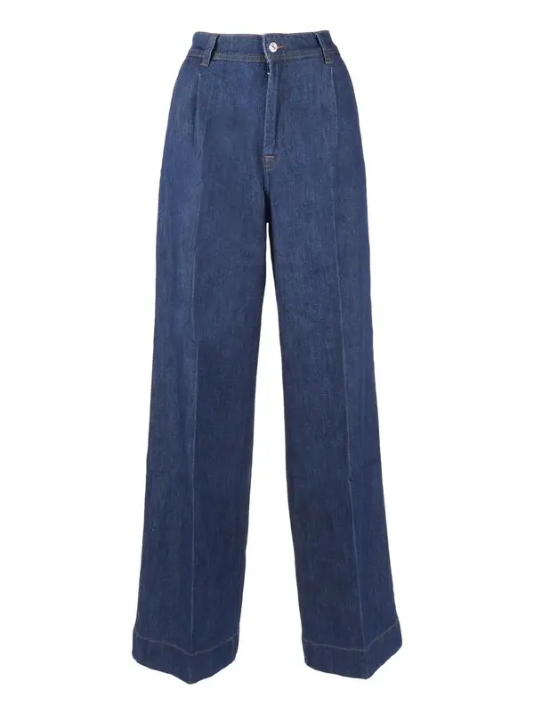 7 For All Mankind Pleated Halona Trouser - Blu