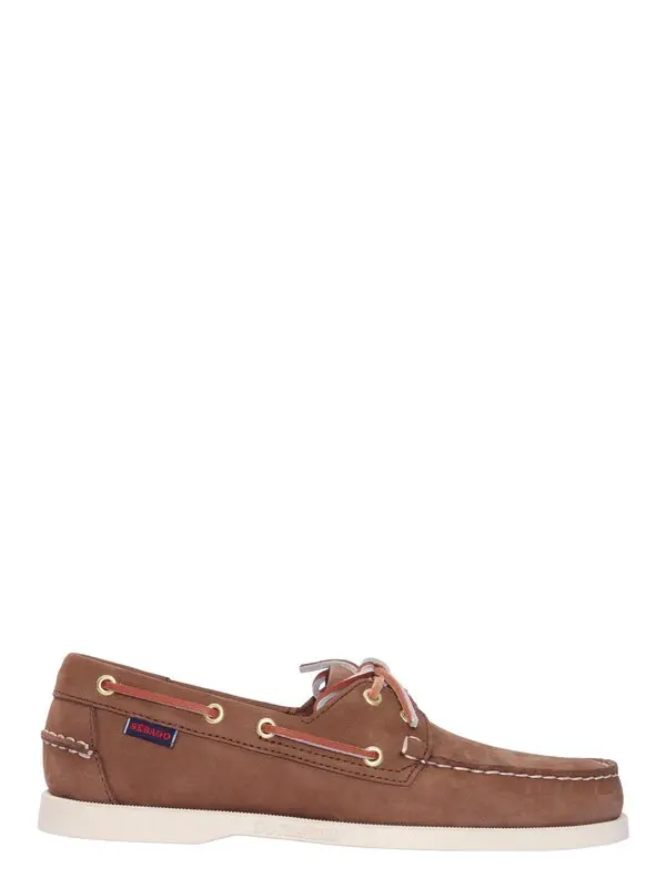 SEBAGO Docksides Portland Nubuck Moccasin - Red
