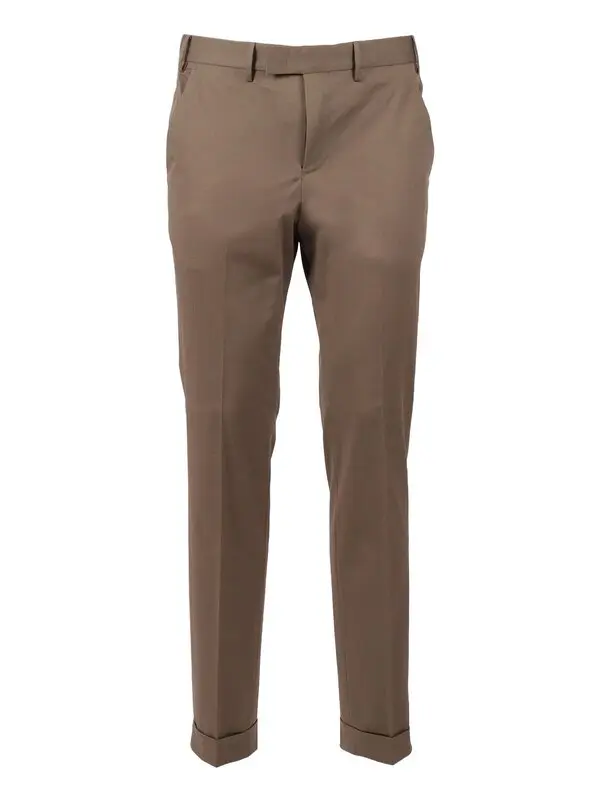PT TORINO Trousers With Diagonal And Flap Pockets - Green