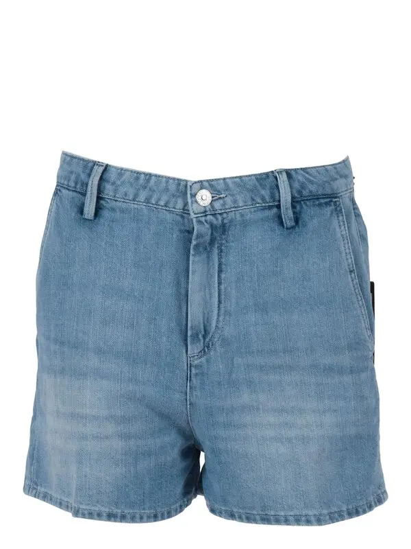 7 For All Mankind Trouser Shorts Iris - Blu