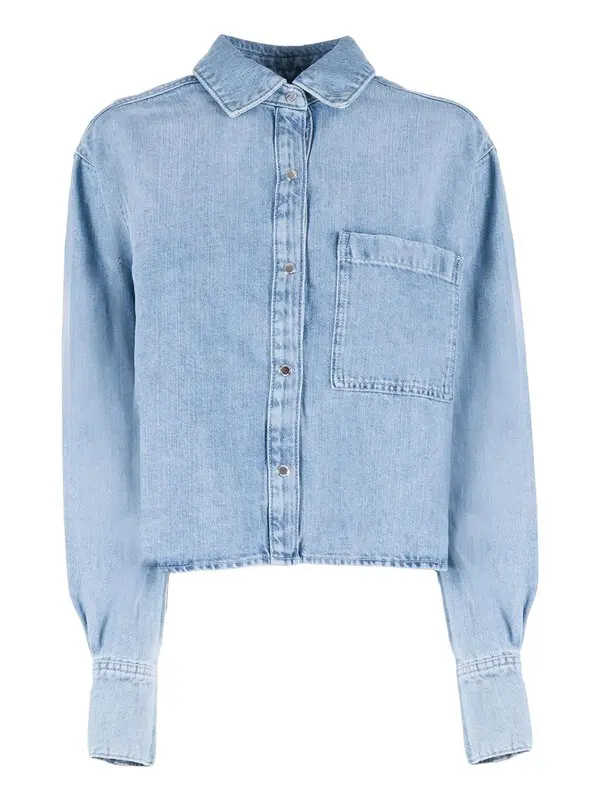 7 For All Mankind Ivy Denim Shirt - Blu