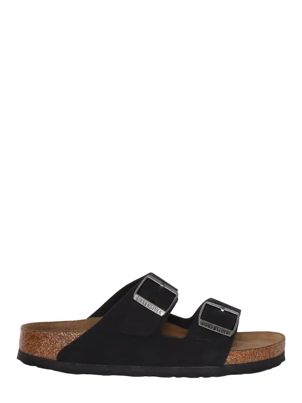 BIRKENSTOCK Arizona Sfb Nubuck Leather Sandals - Red