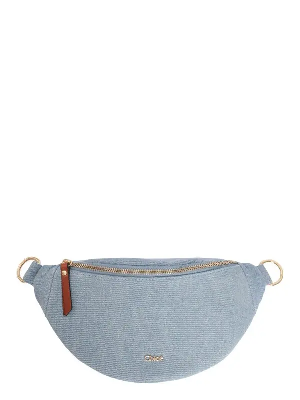Chloé Bumbag In Organic Cotton Denim - Blue