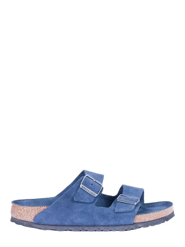 BIRKENSTOCK Arizona Sfb Suede Leather Sandals - Blu
