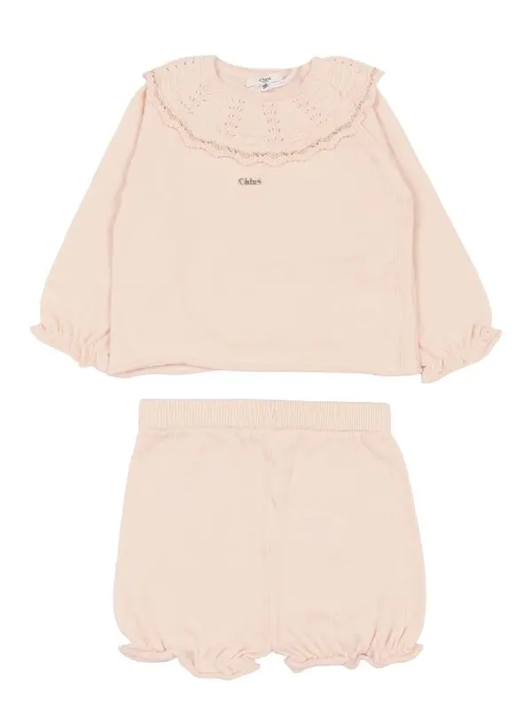 Chloé Cardigan And Bloomers Set - Red