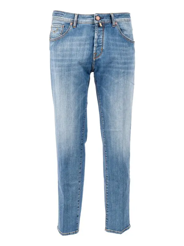 Jacob Cohen Cropped Slim Fit Pants - Blu