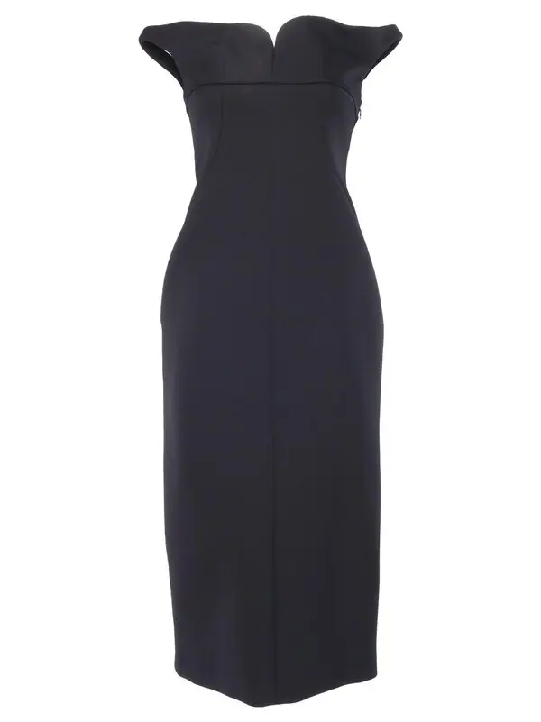 Philosophy Di Lorenzo Serafini Midi Dress With Sweetheart Neckline - Red