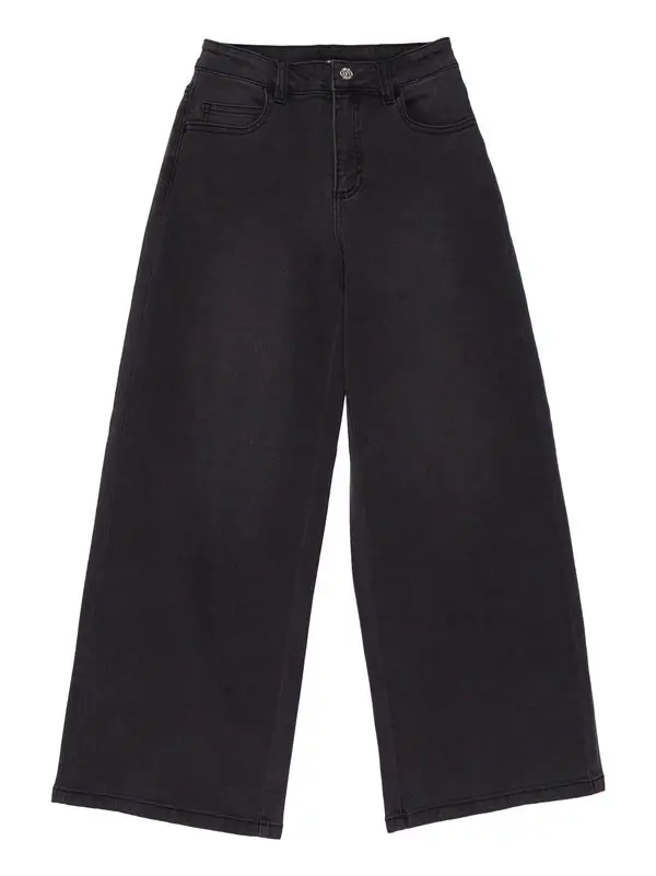 TWIN SET GIRL Wide Leg Denim Pants - Red