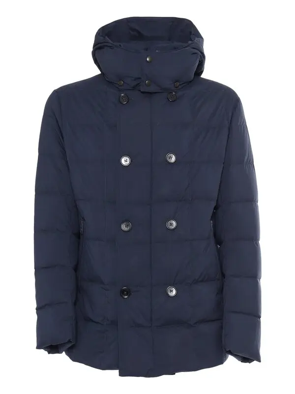 FAY Double-breasted Puffer Jacket - Blu