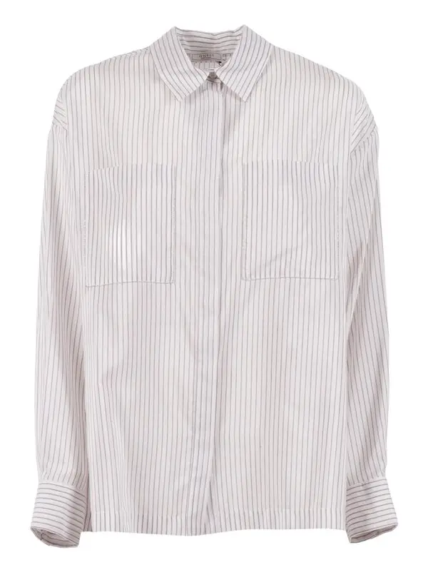 Peserico Striped Button-down Shirt - Red