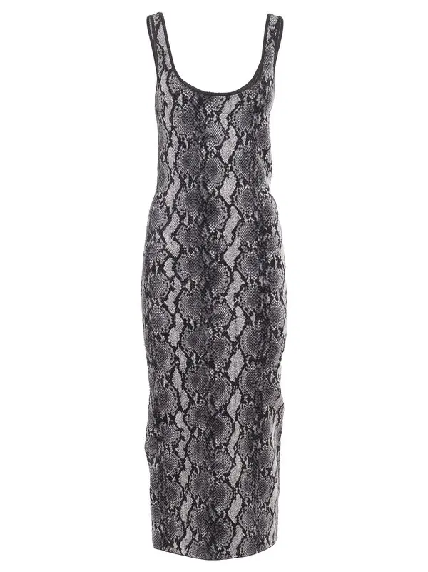 Michael Kors Jacquard Snake Dress - Red