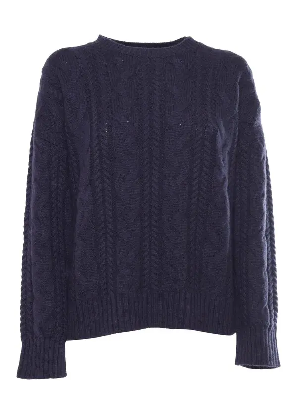 KANGRA Braided Crewneck Top - Blu