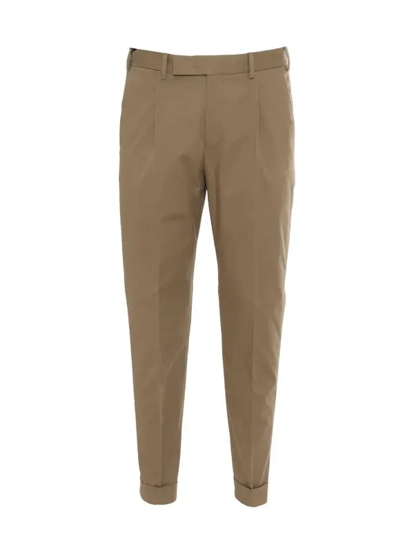PT TORINO Pleated Trousers With Pocket Detail - Red