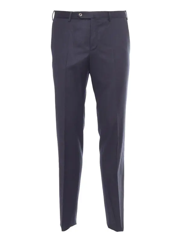 PT TORINO Slim Flat Front Trousers - Blu