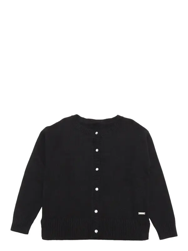 Monnalisa Cardigan With Slits - Red