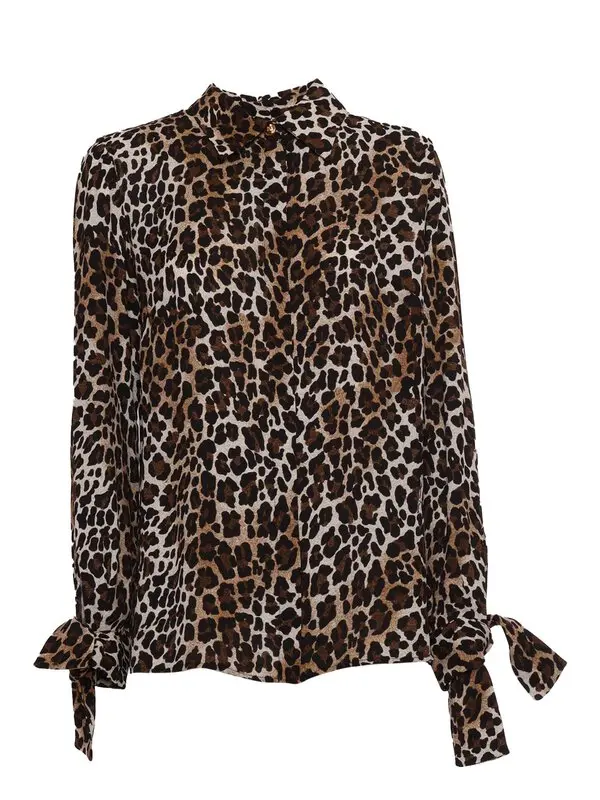 Elisabetta Franchi Leopard Print Shirt - Red