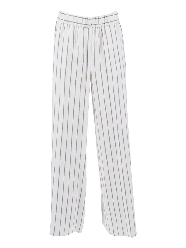 Peserico Striped Trousers - White