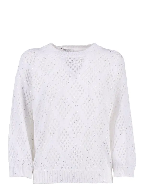 Peserico Knitted Sweater - White