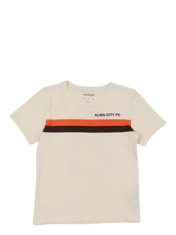 MINI RODINI Alien City Fc 8 Sp Ss Tee - White