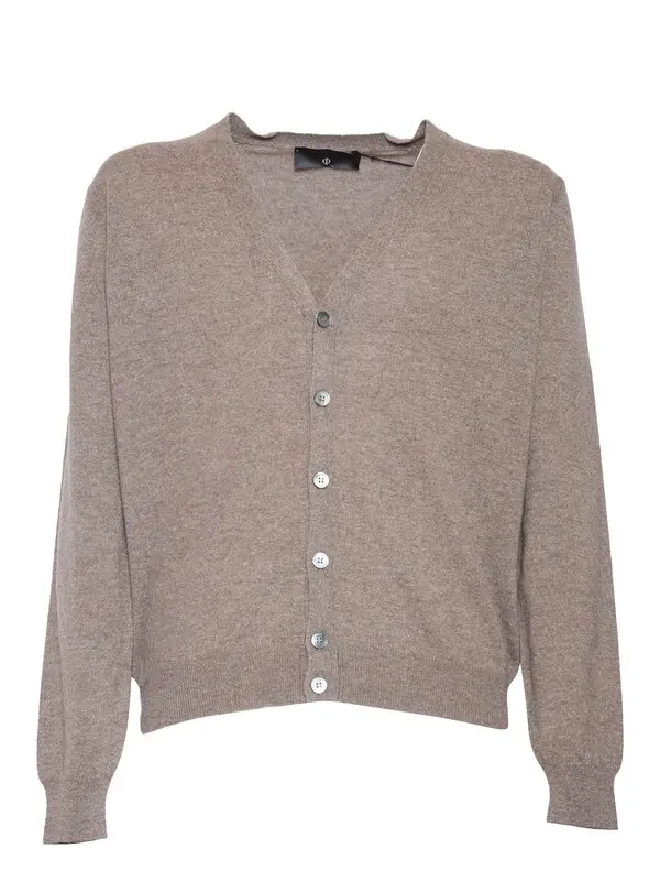 PHI FDL Cashmere Cardigan - Red