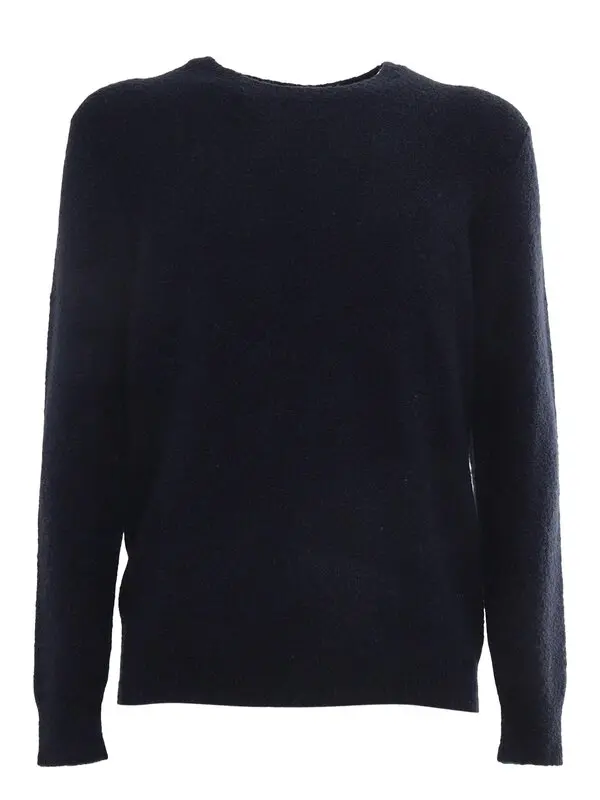 Fedeli Knitted Crew Neck Sweater - Blu