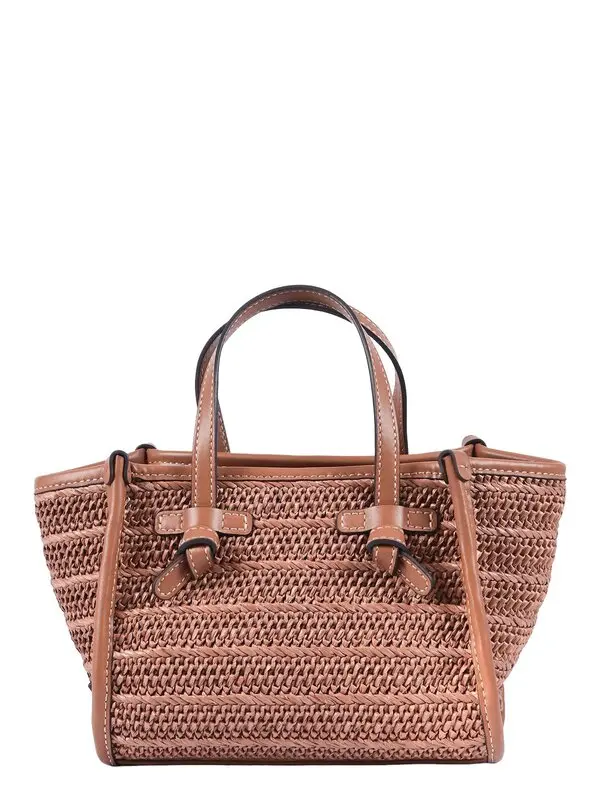 GIANNI CHIARINI Woven Leather Trimmed Handbag - Other