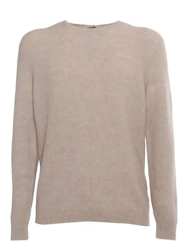 Fedeli Knitted Crew Neck Sweater - Gold