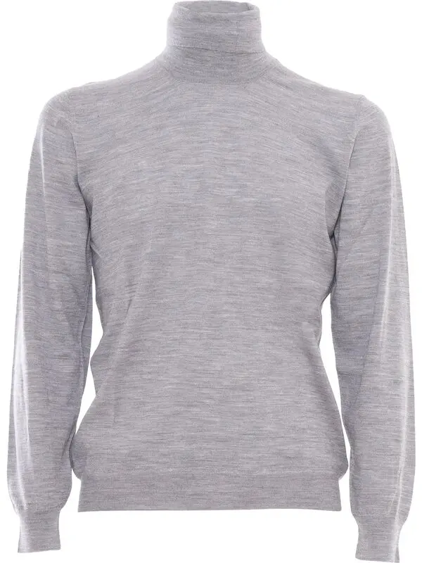 Fedeli Long Sleeve Turtleneck Knit Sweater - Other, With A Wall Thickness