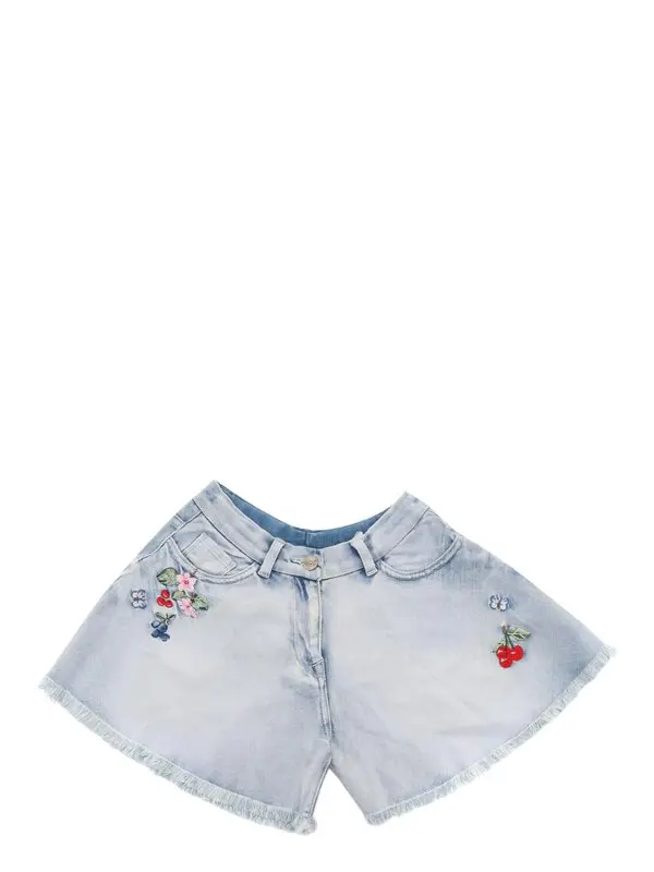 Monnalisa Denim Shorts With Embellishments - Other