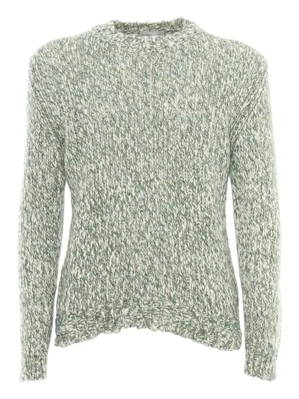 SETTEFILI CASHMERE Macro Tweed Sweater - Green