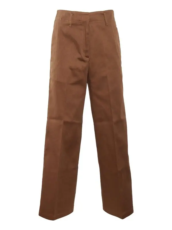 FORTE_FORTE Straight Leg Trousers - Red