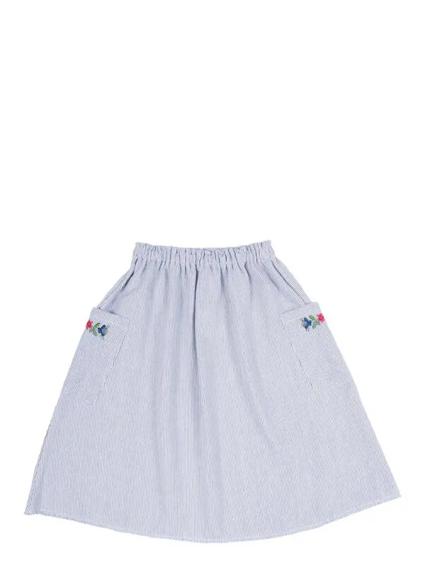 BABE & TESS Alexa Midi Skirt - Blue