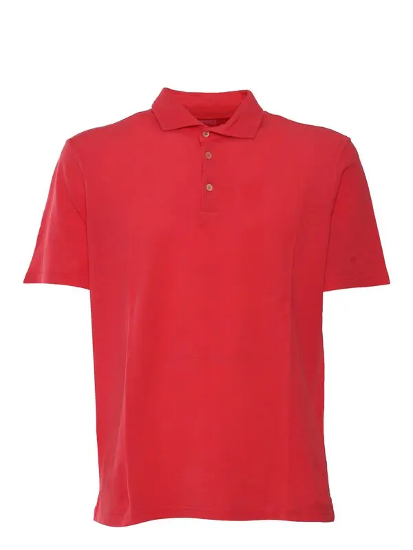 Fedeli Polo Shirt S/s Knitted - Red