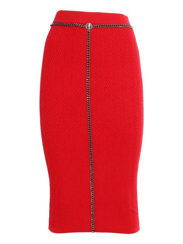 Elisabetta Franchi Knit Skirt - Red