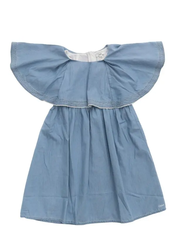 Chloé Short Sleeve Denim Dress - Blue