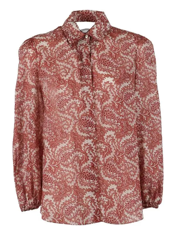 Max Mara Printed Shirt - Red