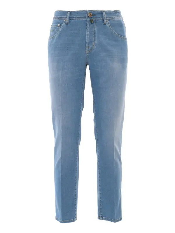 Jacob Cohen Slim Cropped Carrot Pants - Blue