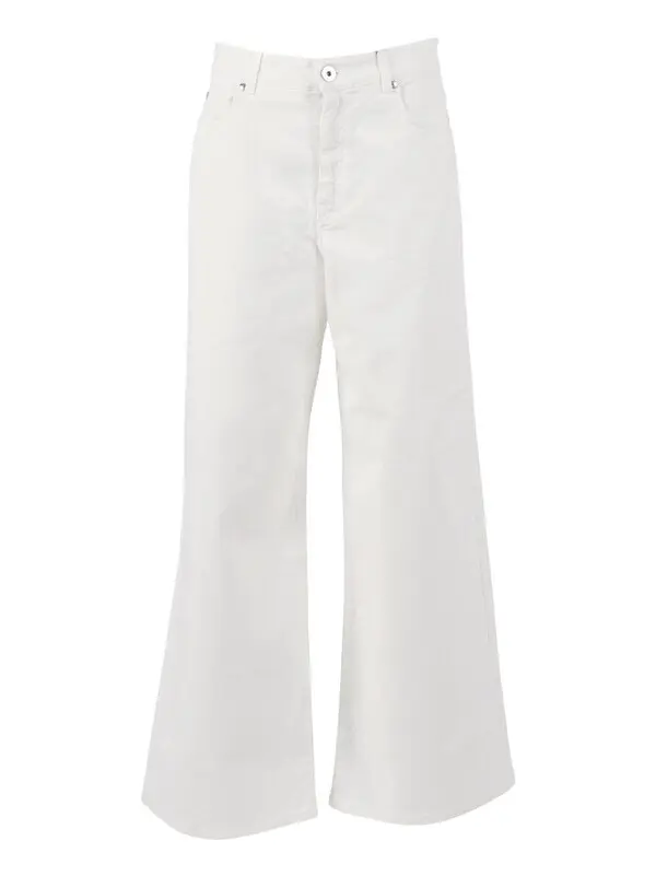 Max Mara Medina Wide Leg Trousers - White