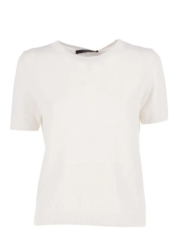 Max Mara Maglia Canottiera Top Pancone - White