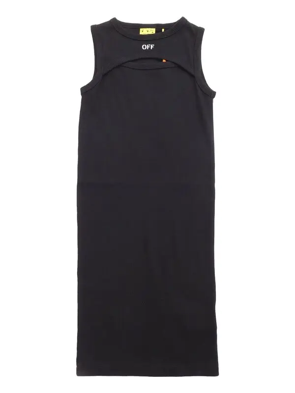 Off-White Ribbed Dress - Red