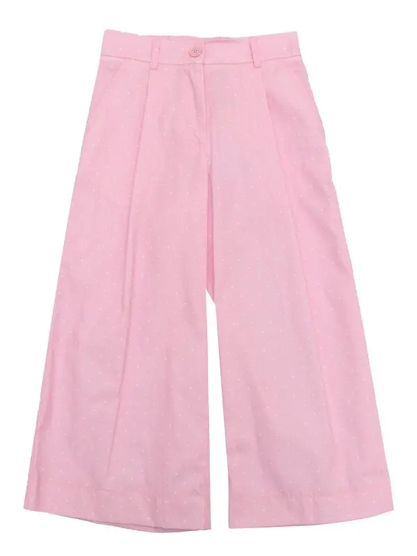 Monnalisa Cropped Poplin Trousers - Red