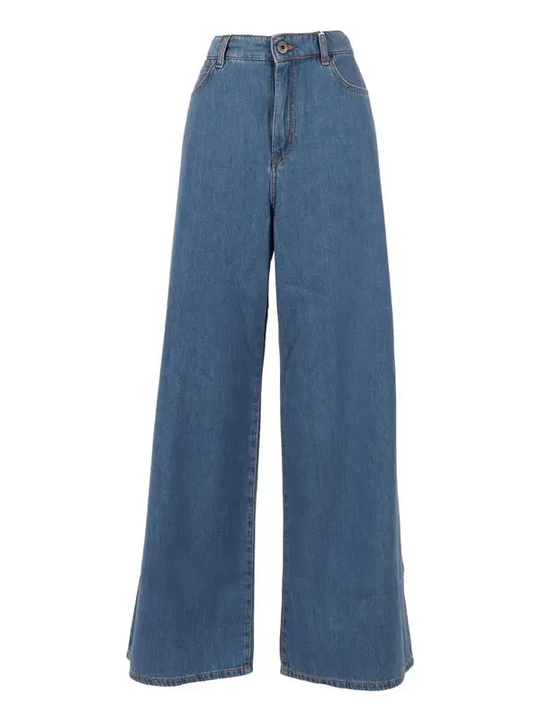 Max Mara Vega Denim Pantalone - Blu
