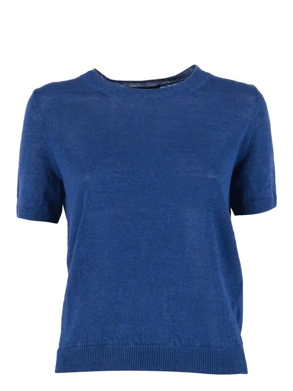 Max Mara Maglia Canottiera Top Pancone - Blu
