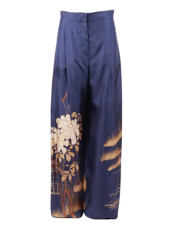 Max Mara Msemappa Lungo Pantalone - Blu