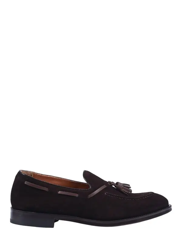 DOUCAL'S Adler Tassel Moccasins - Red