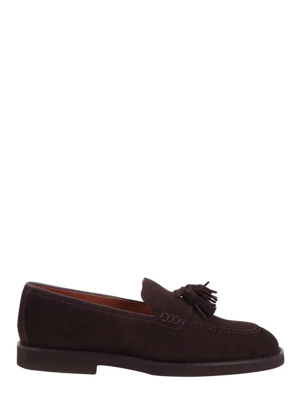 DOUCAL'S Adler Tassel Moccasins - Red